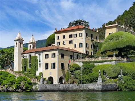 Villa Balbianello Lake Como Italy Scenic Balcony Overlooking Lake Como
