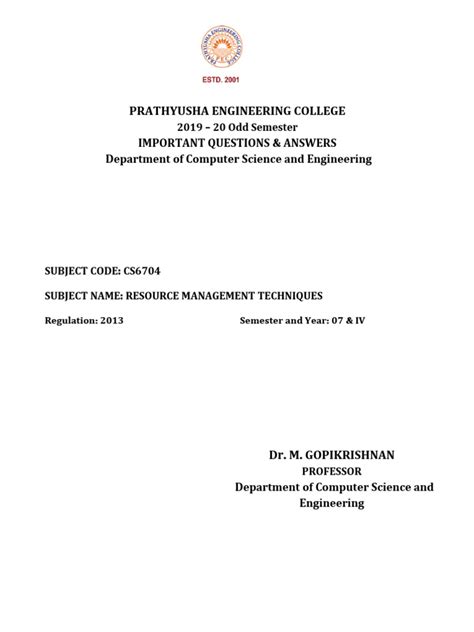 Resource Management Techniques Pdf Mathematical Optimization