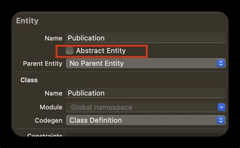 Model Inheritance In Core Data