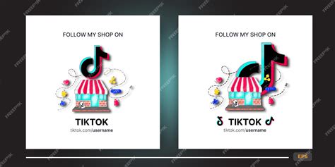 Tiktok Shop Sígueme Banners De Promoción De Página De Negocios Y