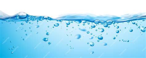 물결 표면 물결과 기포가 있는 물 튀김 벡터 끓는 액체 동적 모션으로 탄산 추상적인 배경 현실적인 3d 투명 아쿠아 무작위로 움직이는 시더 또는 피징 프리미엄 벡터