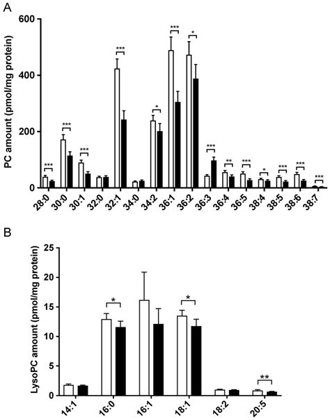 Comparison Of Pc A And Lysopc B Species In Lysope Supplemented