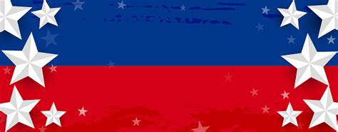 미국 국기 기반의 빨간색과 파란색 수채화 3d 별과 그런지 배경 브로셔 포스터 또는 배너용 프로모션 광고 배너 템플릿입니다 0명에 대한 스톡 벡터 아트 및 기타 이미지