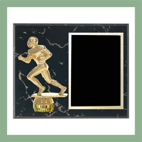8 X 10 Black Marble Finish Plaque With Sport Figurines — Mr Trophy Shop