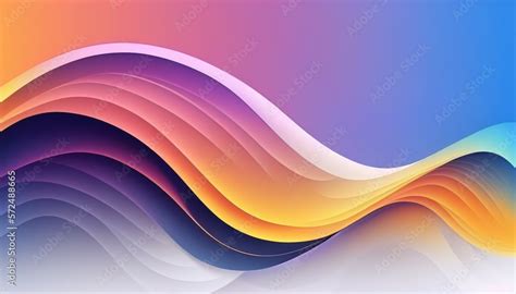 Abstract 3d Lines Wave Background Pastel Colours Curved Motion Colorful 3d Render Gradient