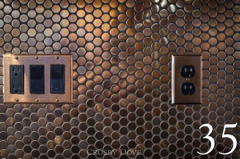 Metal Copper Stainless 34 Penny Round Tiles Round Tiles Metallic