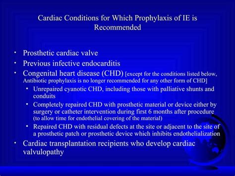 Infective Endocarditis Prophylaxis Ppt