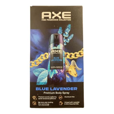 Axe Fine Fragrance Deodorant Body Spray For Men Blue Lavender 4oz
