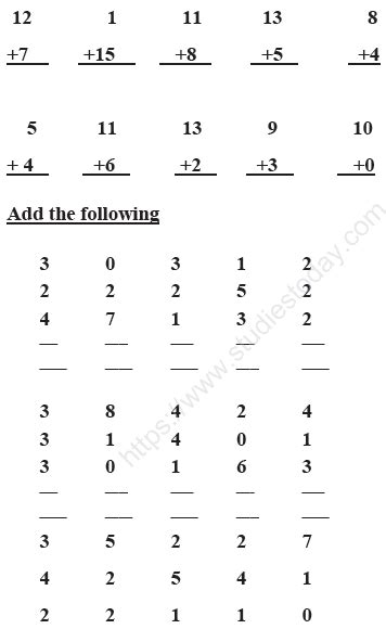 Cbse Class 1 Mathematics Sample Paper Set A