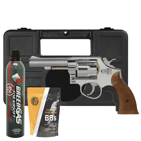 Pistolas Airsoftrevolver 38 Airsoft Hfc Hg 131 Niquelado Green Gás Cromado 6mm Green Gás