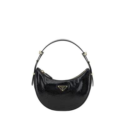 Prada Black Calf Leather Bos Taurus Shoulder Bag Modesens