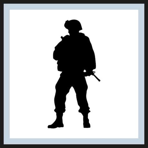 Premium Vector Army Soldier Silhouette Vector Clipart Print Templates