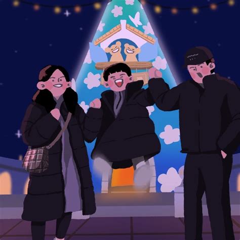 크리스마스 가족 일러스트 By 희락 노트폴리오