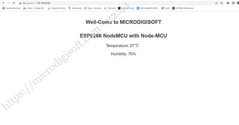 Interface Dht11 Sensor With Esp8266 Nodemcu Using Webserver Interface