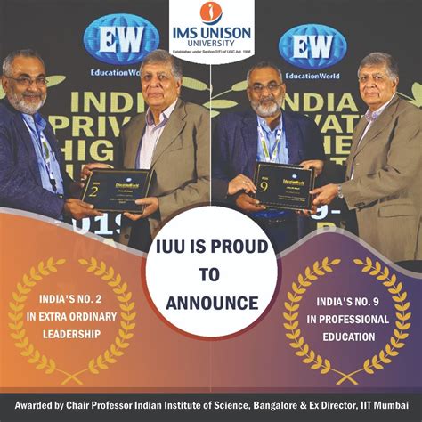 Proud To Announce That Ims Unison University Has Been Awarded 2nd In Extra Ordinary Leadership