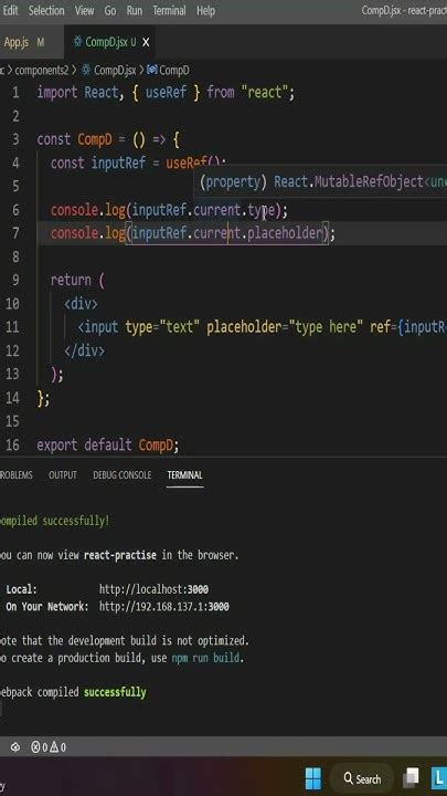 Useref Hook In 60 Second Reactjsforbeginners Reactjs Reacthooks