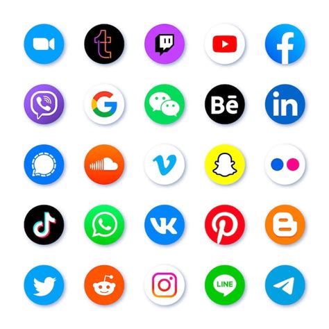 premium vector social networks set