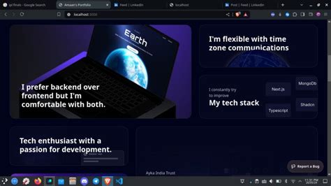 Mohd Amaan Rizvi On Linkedin Day 5 Of Building My Portfolio Finished With The About Section