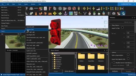 roadrunner tutorial part 3 exporting scenes to simulators video