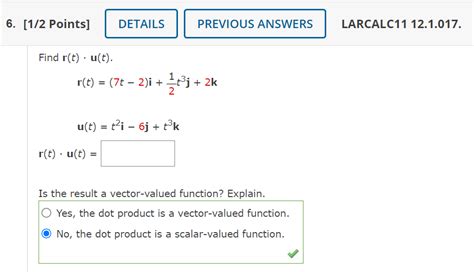 solved find r t ⋅u t