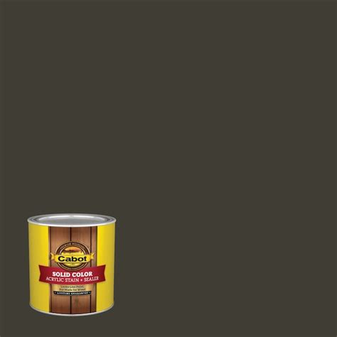 Cabot Burnt Hickory Solid Exterior Wood Stain And Sealer Half Pint