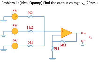 Solved Ideal Opamp Find The Output Voltage V 0 Find The Chegg Com