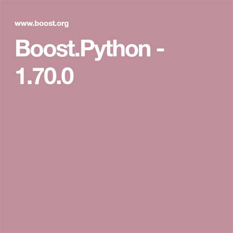 boost python 1 70 0