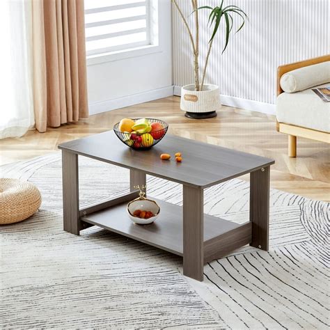 A Modern And Practical Gray Textured Coffee Tabletea Tabledouble