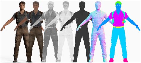 High Quality Rigged Male Explorer Character For Unreal Engine 3d