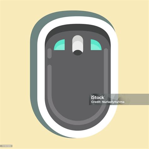 Stiker Mouse Cocok Untuk Simbol Komponen Komputer Desain Sederhana
