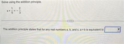 Solved Solve Using The Addition Principlex15 23the