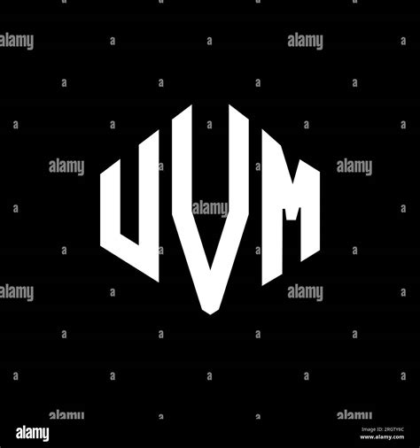 Uvm Letter Logo Design With Polygon Shape Uvm Polygon And Cube Shape