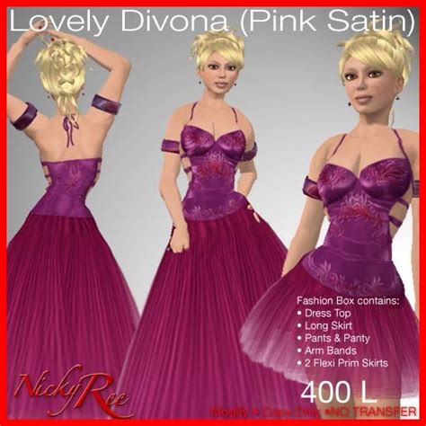 Second Life Marketplace Lovely Divona Pink Satin