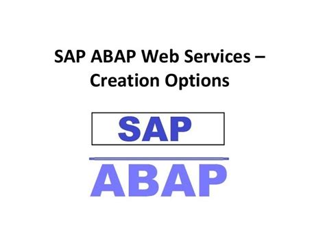 sap abap web services creation