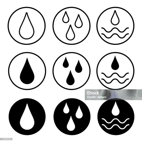 물방울과 파도 아이콘 클립 아트 일러스트 와 윤곽선과 실루엣 스탬프 투명 배경에 0명에 대한 스톡 벡터 아트 및 기타 이미지 0명 깨끗한 눈물 Istock