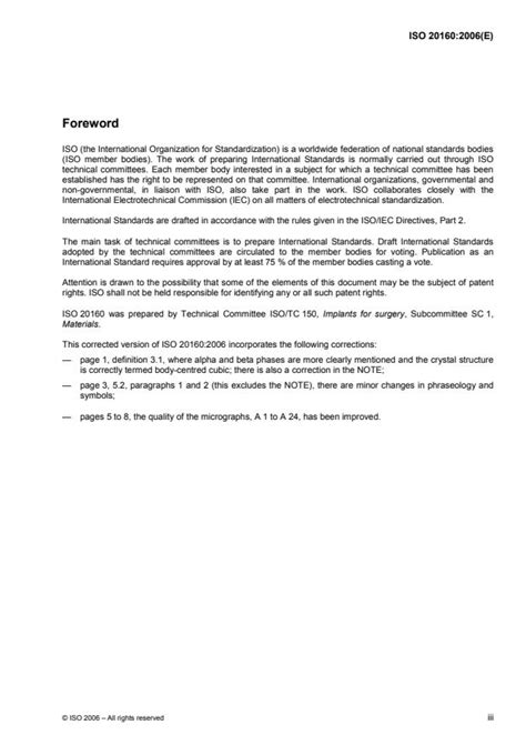 Iso 201602006 Implants For Surgery — Metallic Materials — Classification Of Microstructures For