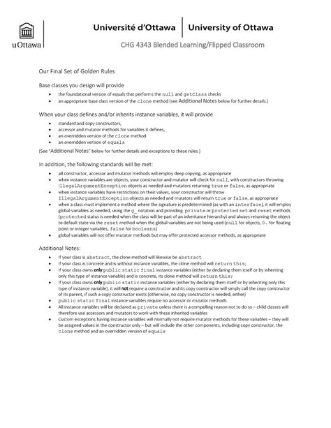 chg 4343 our final set of golden rules chg 4343 blended learning