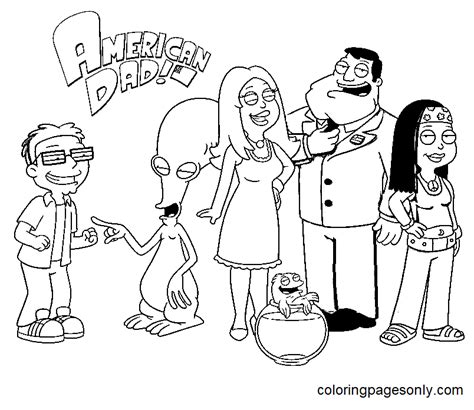 American Dad Printable Coloring Page Free Printable Coloring Pages