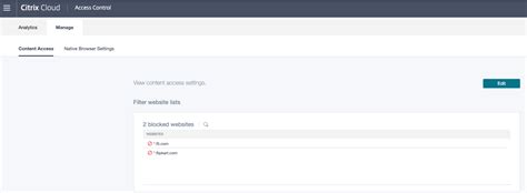 Manage Citrix Secure Private Access Settings Citrix Secure Private Access