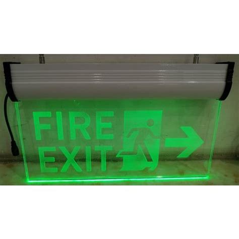 Rectangle LED Exit Sign With Battery Backup Voltage V At Piece In New Delhi