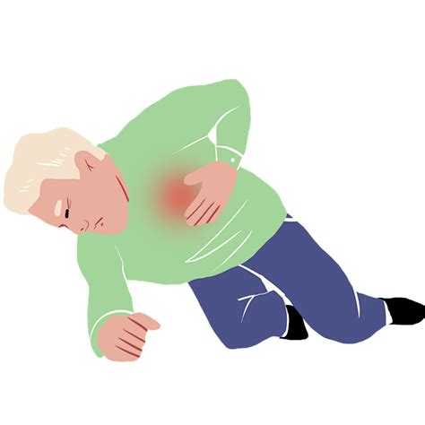 冠心病 心脏病 心血管疾病 心痛 卡通 手绘