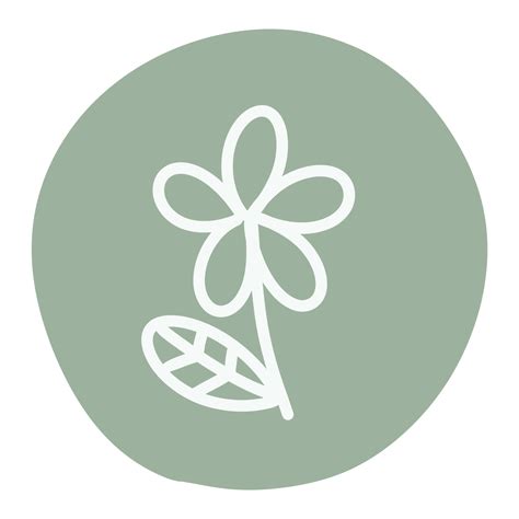 Outline Floral And Leaf Sticker 11227612 Png