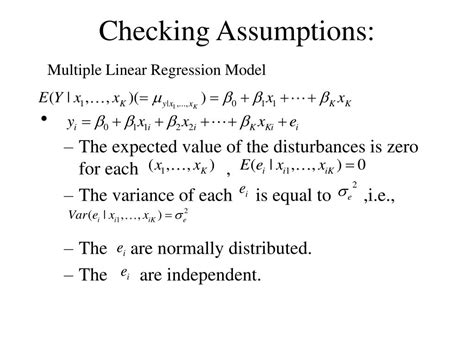 Ppt Multiple Linear Regression Interpretations And Assumptions