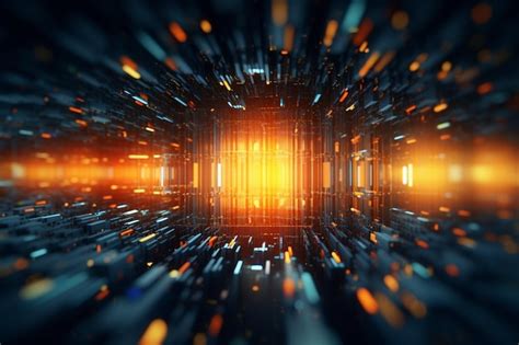 premium ai image quantum computing data visualization with vibrant