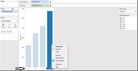 Yearlyquarterlymonthly Viz In Single Chart In Tableau Analytics Tuts