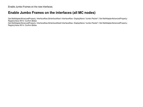 jumbo frames implementation guide consuming powerflex block storage
