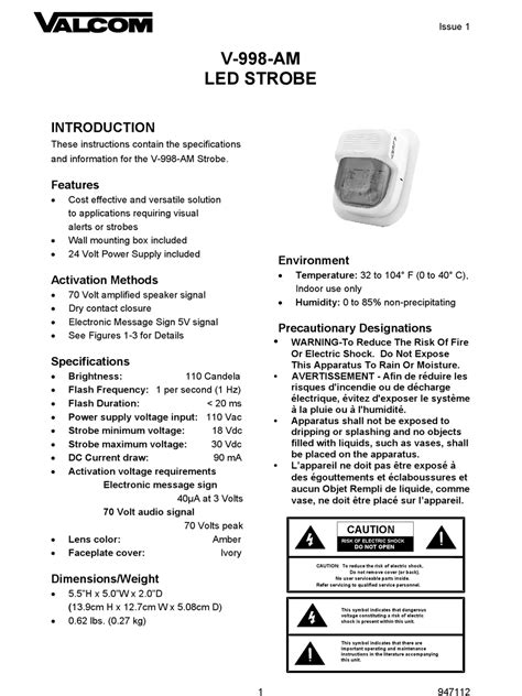 Valcom V 998 Am Instruction Manual Pdf Download Manualslib