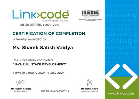 Shamli Vaidya On Linkedin Javafullstack Webdevelopment