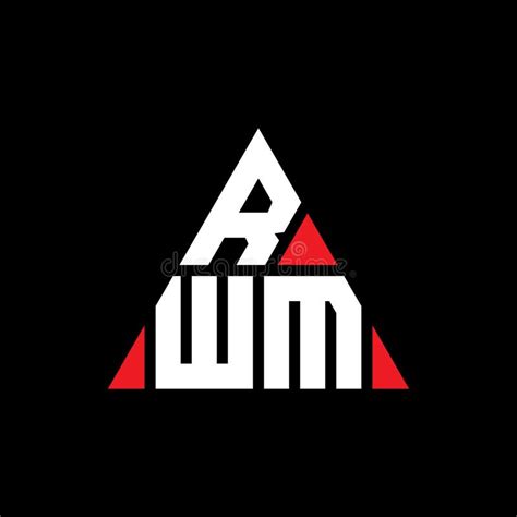 Rwm Triangle Letter Logo Design With Triangle Shape Rwm Triangle Logo Design Monogram Stock