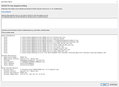 Vegas Pro Stops Working Error When Closing Out Of Program